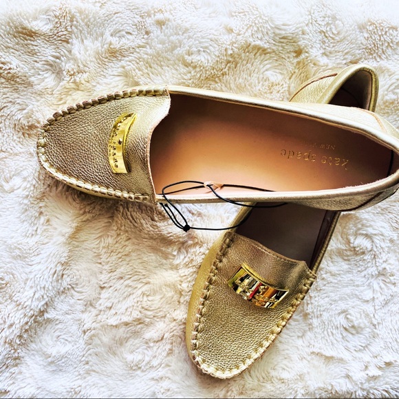 kate spade | Shoes | Kate Spade Gold Corrie Deck Loafer Nwt | Poshmark